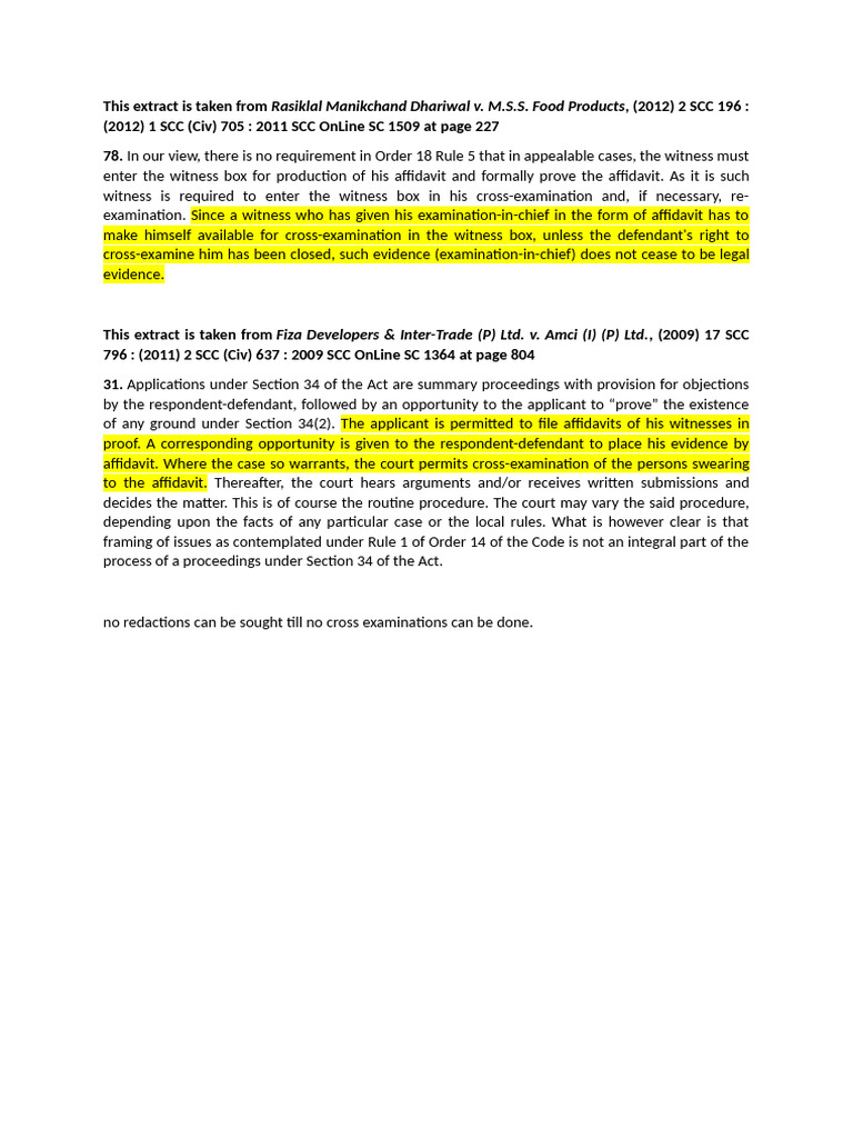 Cross Examination A Precursor | PDF