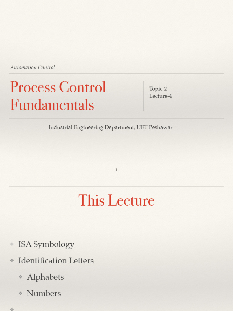 Process Control Fundamentals-2 | PDF | Instrumentation | Programmable Logic Controller