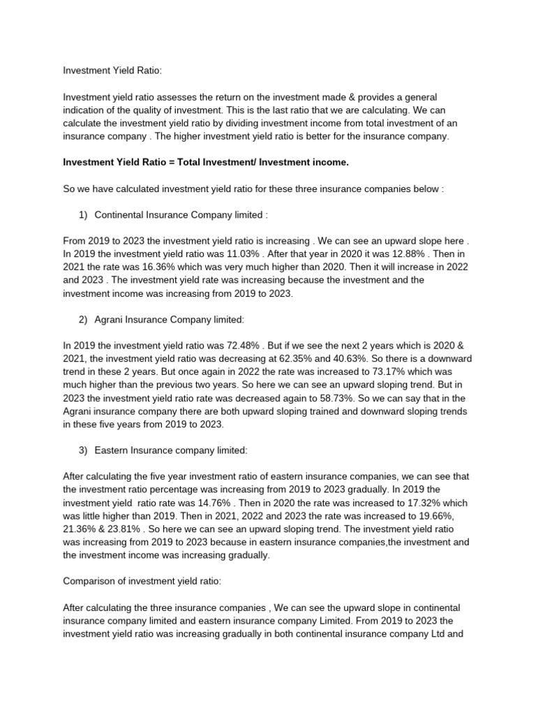 Yeild | PDF | Investing | Economies