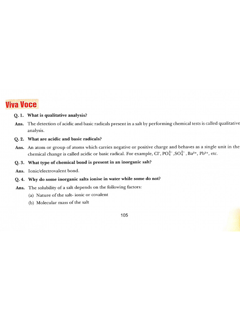 Chemistry Viva Question | PDF