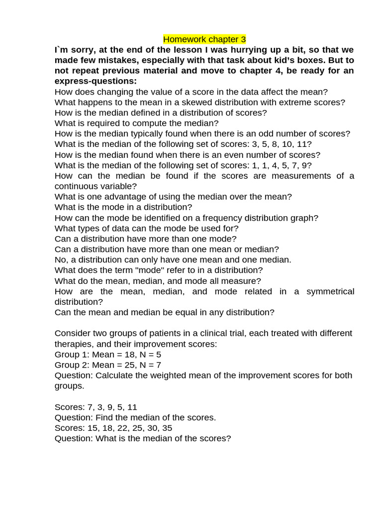 Chapter 3 Homework | PDF