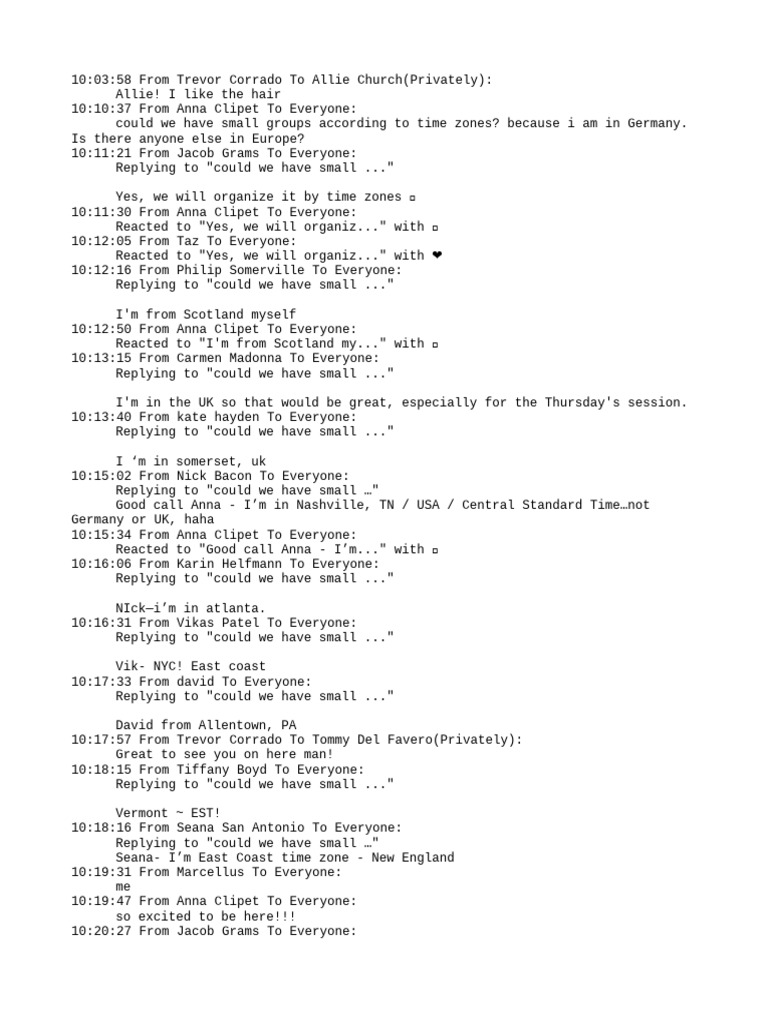 Week 1 Presentation Chat | PDF | Exhalation | Breathing