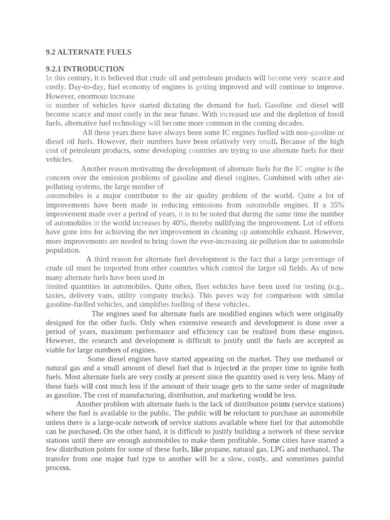 1.Alternate Fuels | PDF | Liquefied Petroleum Gas | Diesel Engine