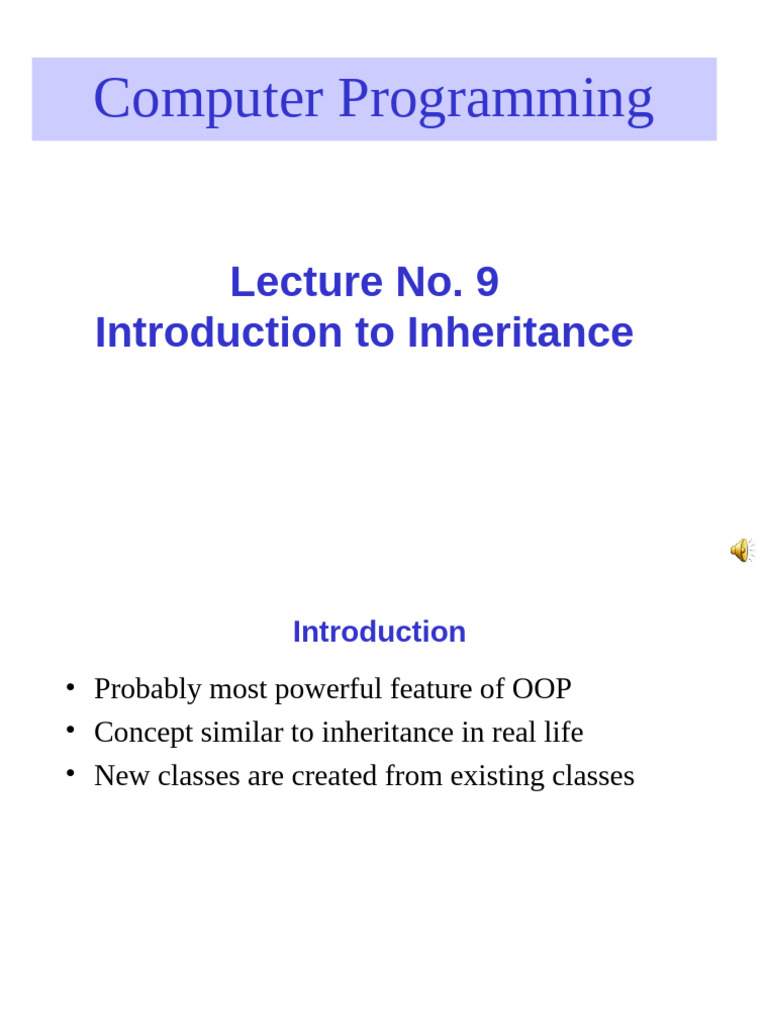 NU-Lec 9 Inheritance | PDF | Class (Computer Programming) | Inheritance (Object Oriented ...