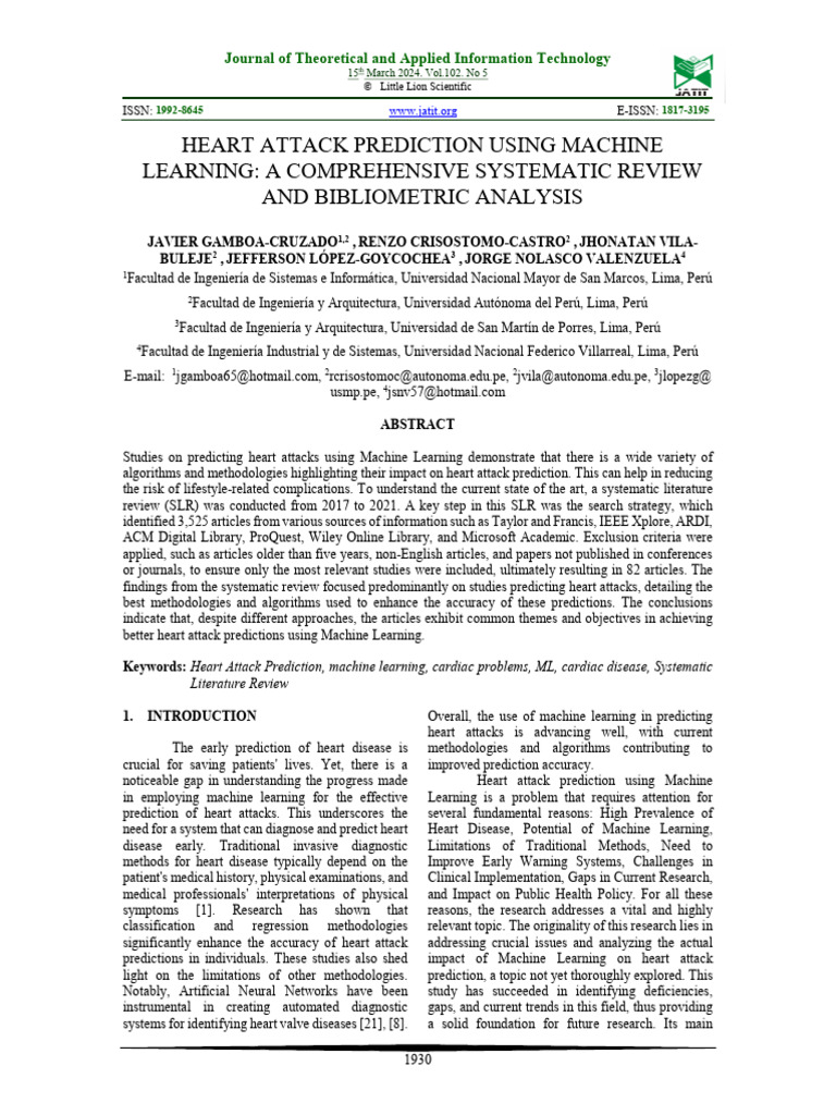 22Vol102No5 | PDF | Machine Learning | Systematic Review