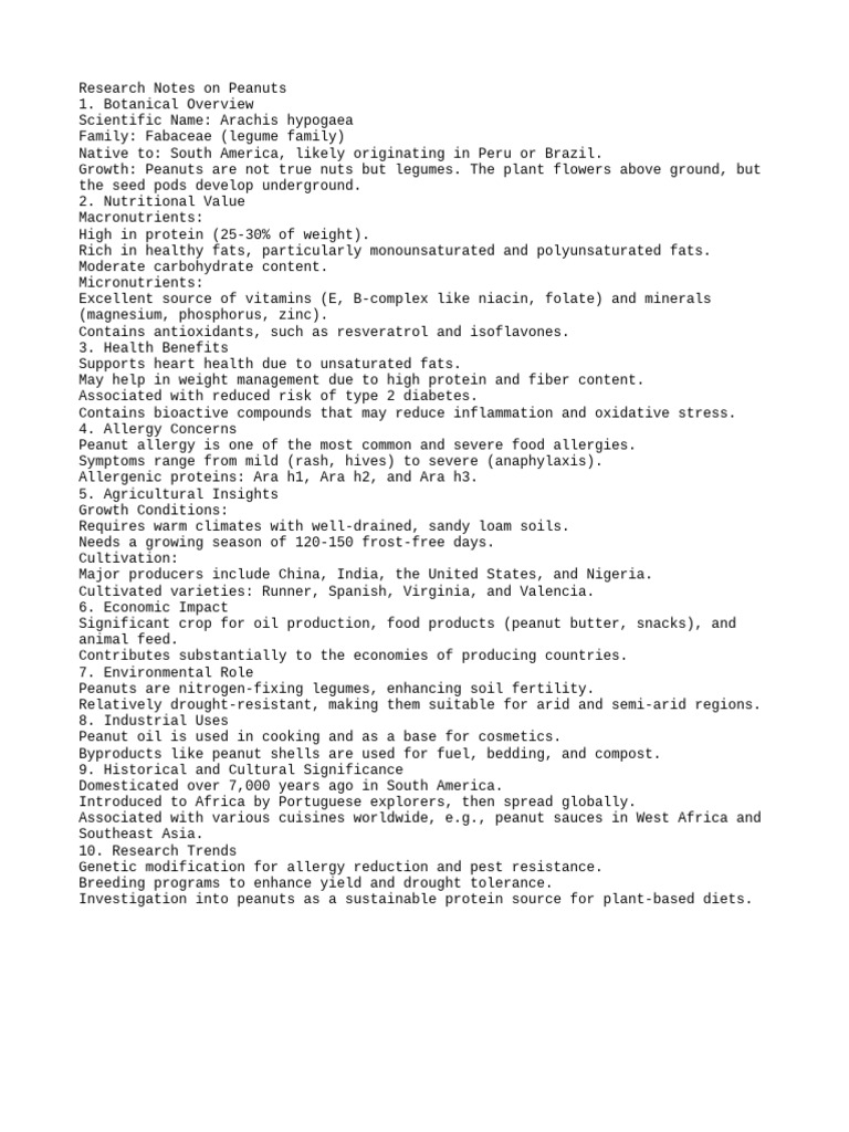 Peanut Allergy Concerns | PDF