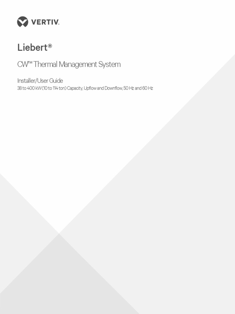 Liebert Cw Manual 00 | PDF | Manufactured Goods