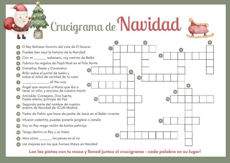 Crucigrama de Navidad PDF | PDF