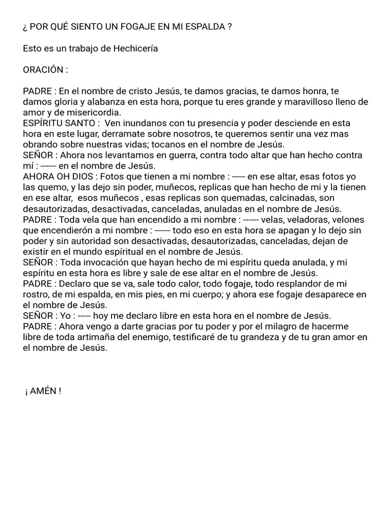 ¿ POR QUÉ SIENTO UN FOGAJE EN MI ESPALDA | PDF
