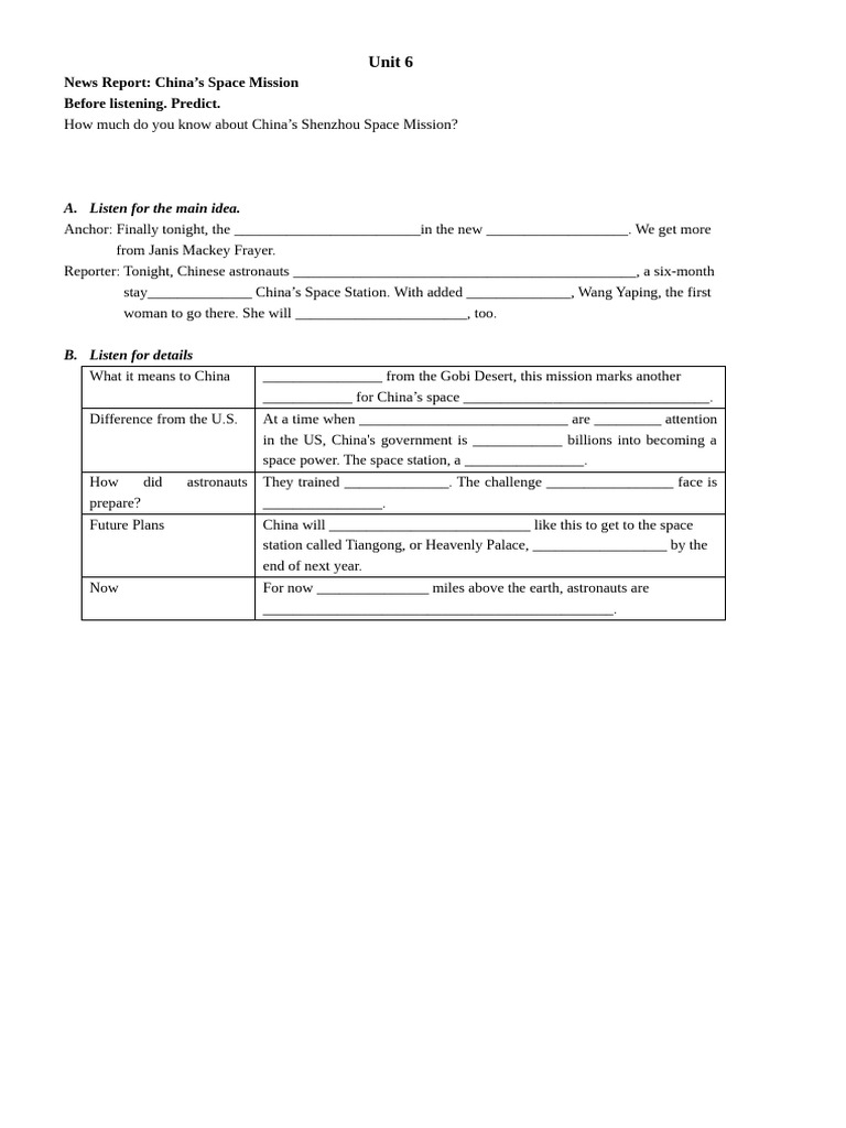 Unit 6 Exercises | PDF