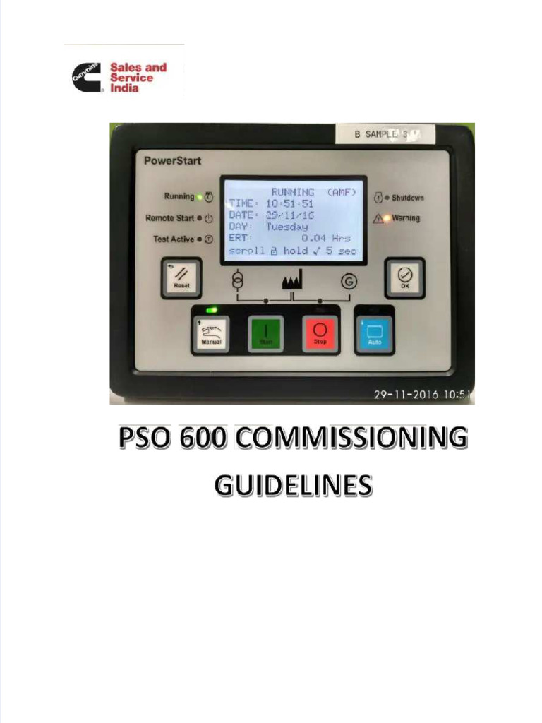 PS0 - 600 Commissioning - Guidelines | PDF