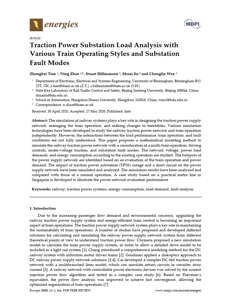 Traction Power Substation Load Analysis | PDF | Efficient Energy Use | Electrical Substation