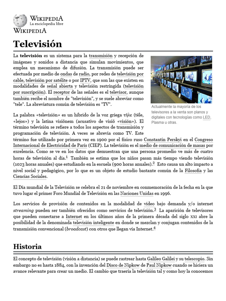 Televisión | PDF | Televisión | Formatos de medios