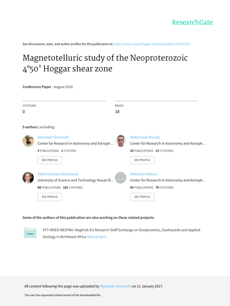 35th IGC DERAMCHI et al., 2016 | PDF | Geology | Structural Geology