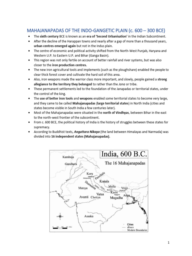 Mahajanapadas of Ancient India (600-300 BCE) | PDF | Alexander The ...