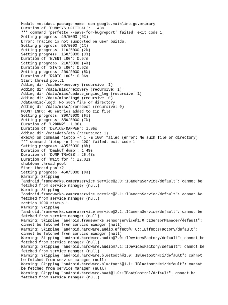 bugreport-sabahl_g-TLAS33.105-290-5-2024-12-11-14-48-35-dumpstate_log-18471 | PDF | Computer ...