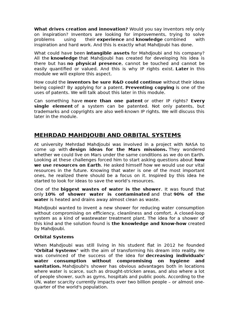 Patents module 1 | PDF | Intellectual Property | License