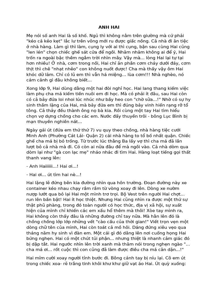 Anh Hai | PDF