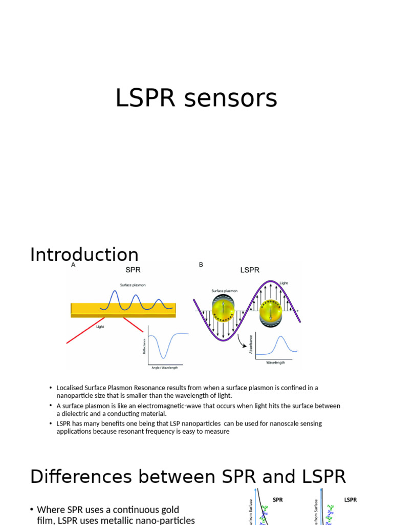LSPR sensors | PDF | Surface Plasmon Resonance | Nanoparticle