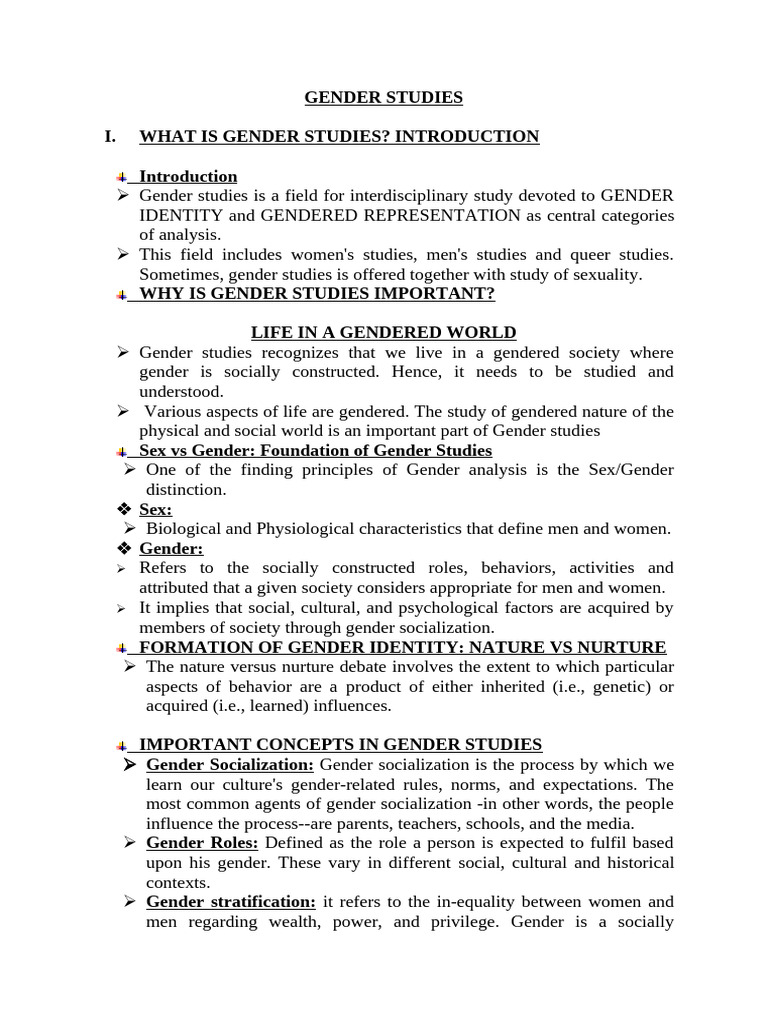 G.S Final | PDF | Gender Studies | Feminism