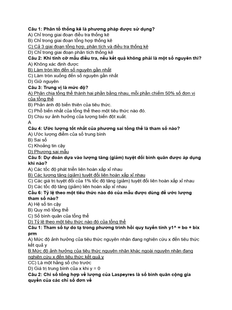 Thống kê trong KTKD NEU | PDF