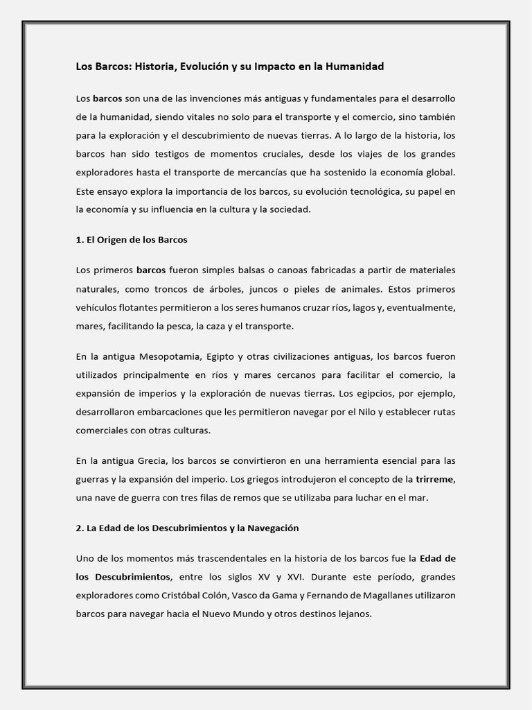 Los Barcos | PDF | Buques | Mar