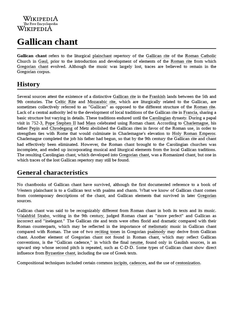 Gallican_chant | PDF | Gregorian Chant | Classical And Art Music Traditions