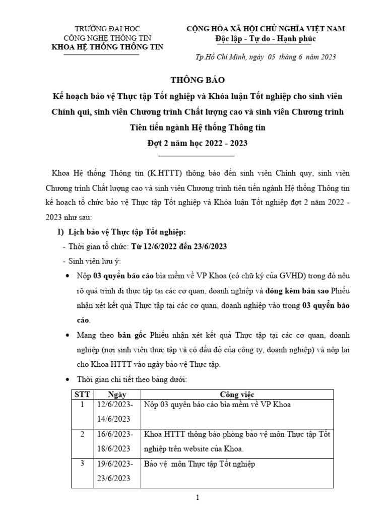 TB Ke Hoach Bao Ve TTTN Va KLTN - Dot2 - 2022 | PDF