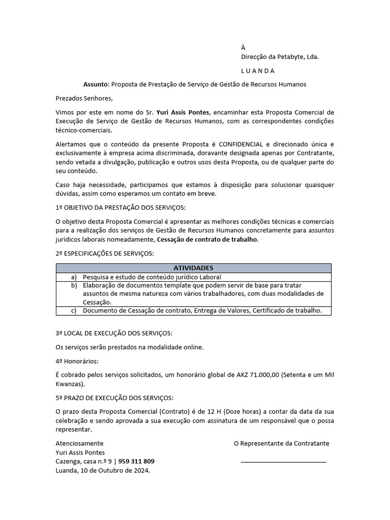 Proposta de Gestão de Recursos Humanos | PDF