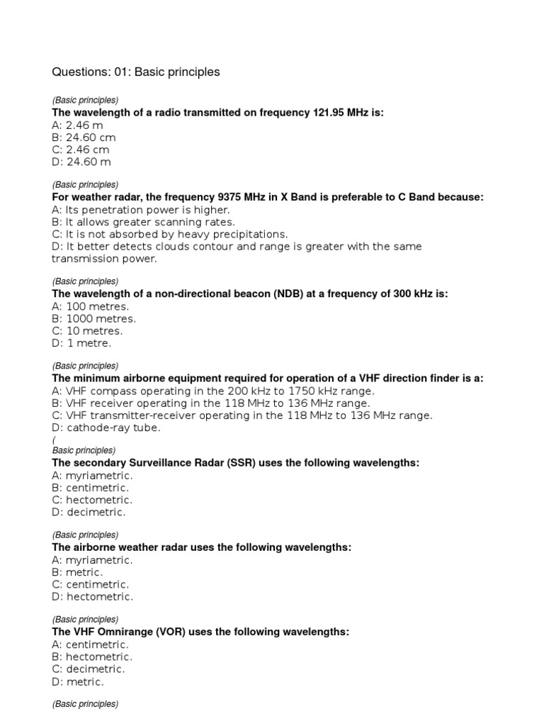 Basic Principles | PDF | Radio | Radio Spectrum