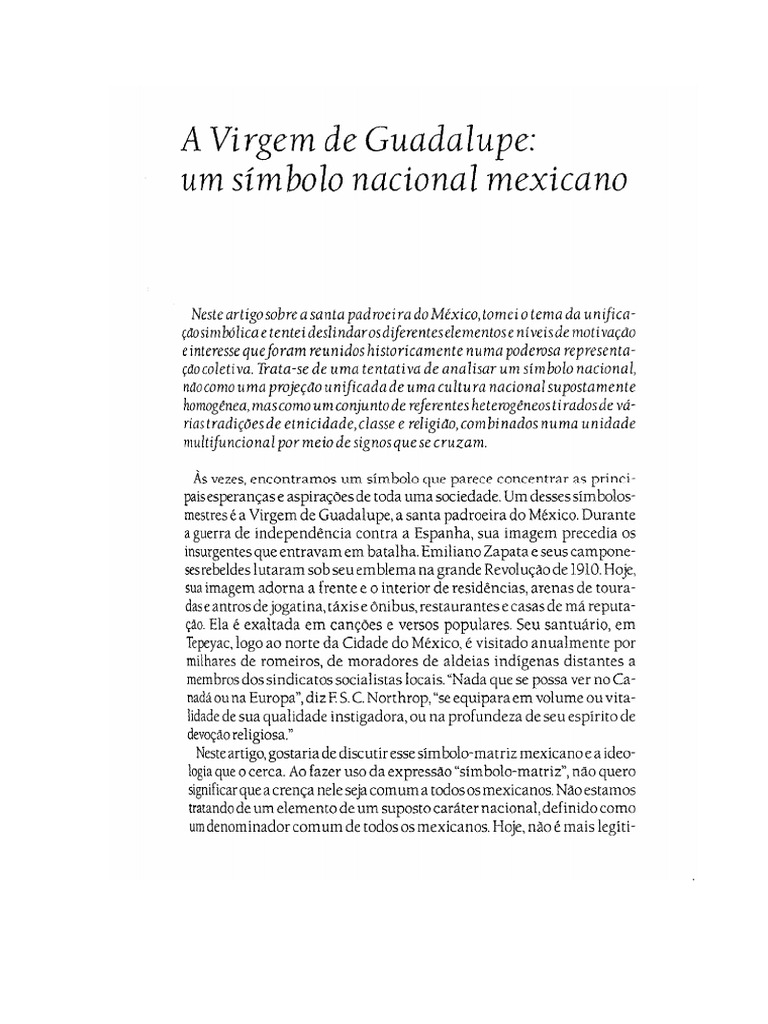 Virgem de Guadalupe Wolf | PDF