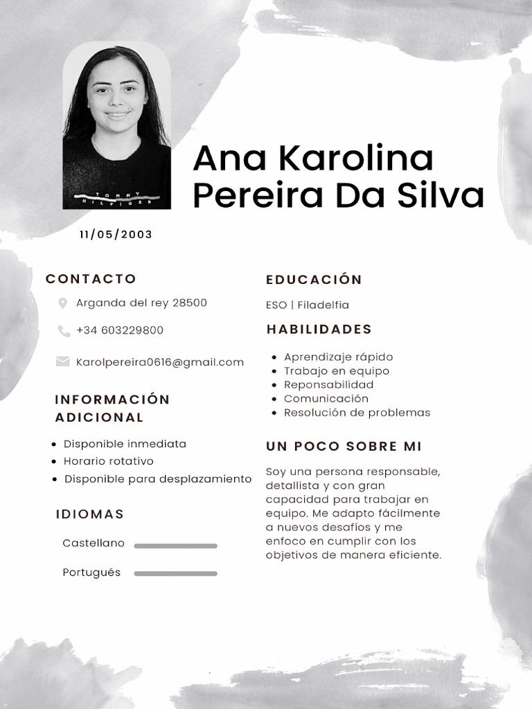 Curriculum Profesional Creativo Acuarela Azul.pdf | PDF