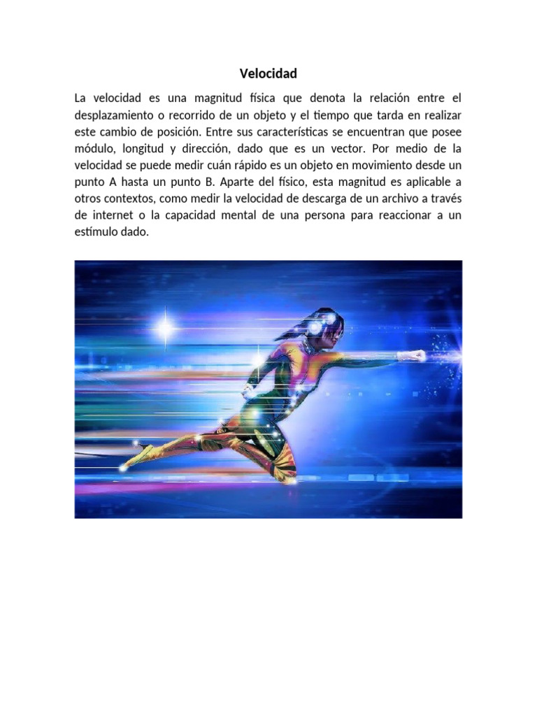 Fisica Velocidad | PDF | Velocidad | Velocidad
