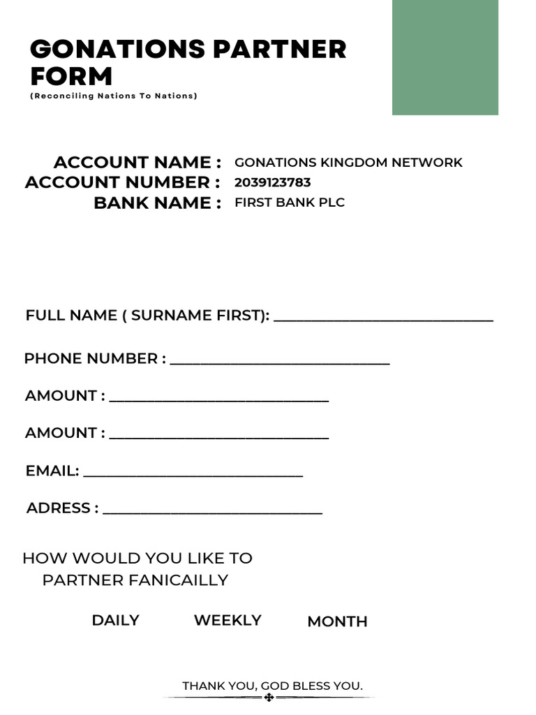 GoNations Partnership Form | PDF