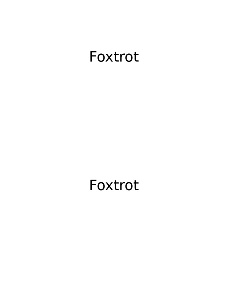Foxtrot | PDF