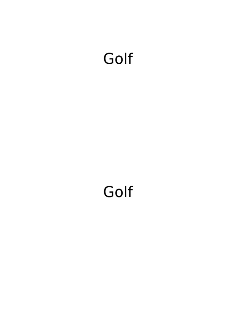 Golf | PDF