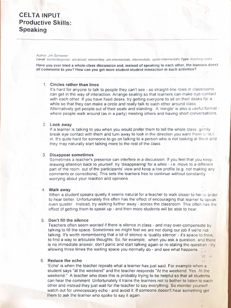 Speaking Activities | PDF