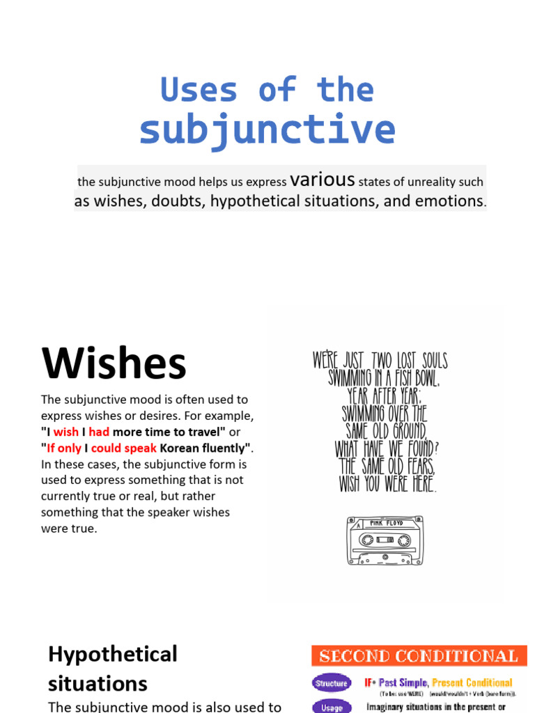 Uses of The Subjunctive | PDF