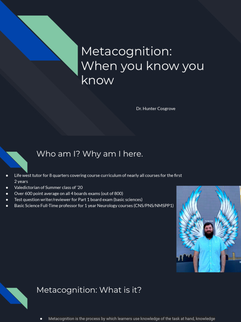 Metacognition__When_you_know_you_know | PDF | Metacognition | Learning