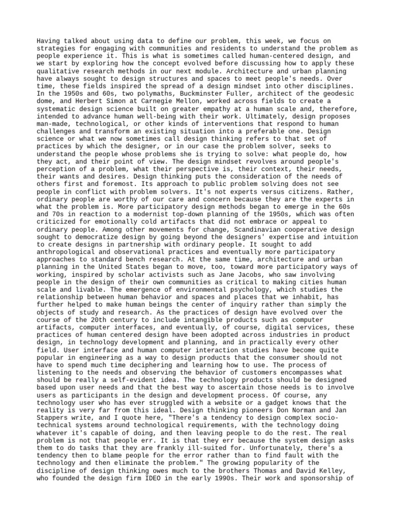 Solving Public Problems - Topic 5 - Module 1 - History of Human ...