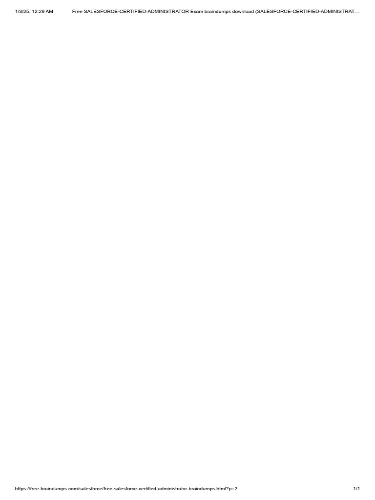 Salesforce Certified Administrator Pdf