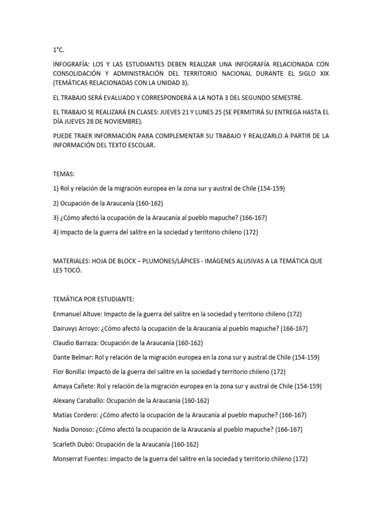 1ro C (Infografía) | PDF | Chile | America latina