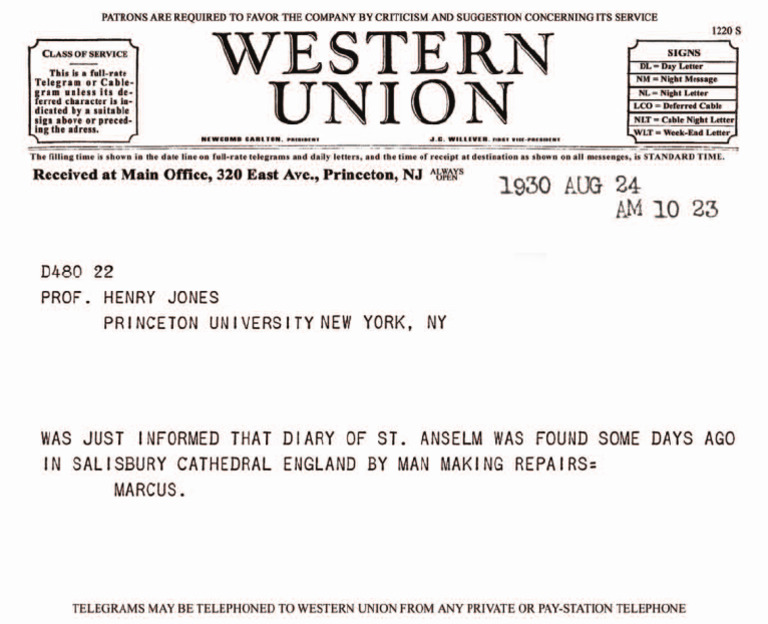 Telegram 1930 | PDF