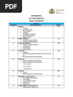 Maths GR 11 Test Framework 2025 | PDF