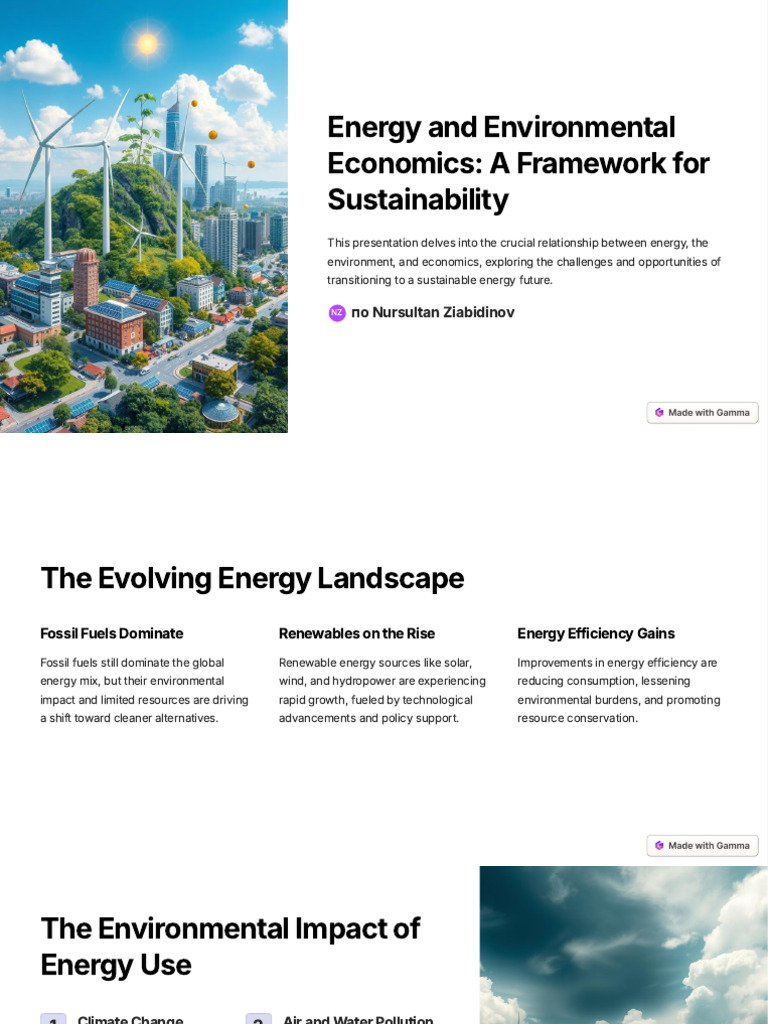 Energy Economics for Sustainable Future | PDF | Sustainable Energy ...