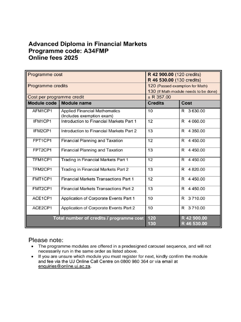 A34FMP 2025 FEE LIST | PDF