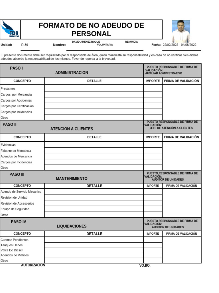Control de Adeudos | PDF