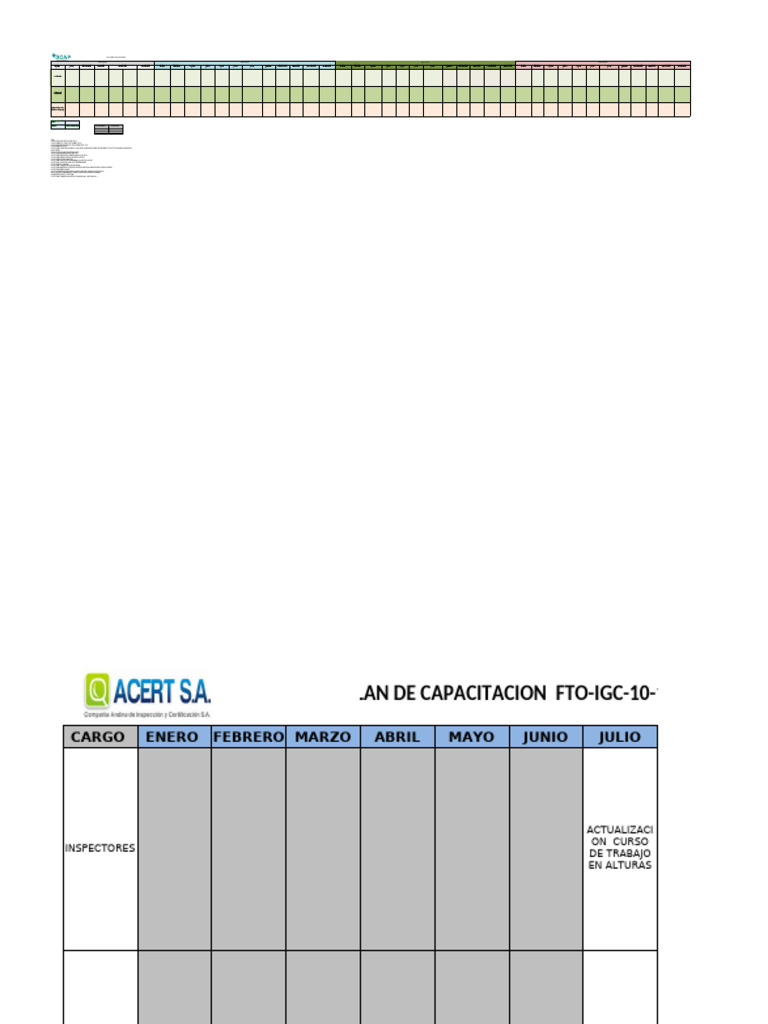 OCAP-F-6-21 PLAN DE CAPACITACION | PDF | Auditoría | Business