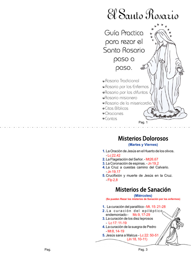 Guía Completa para Rezar el Rosario | PDF | Rosario | Iglesia Católica