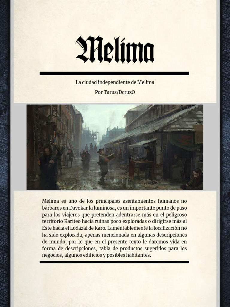 Descripción de mundo Melima | PDF